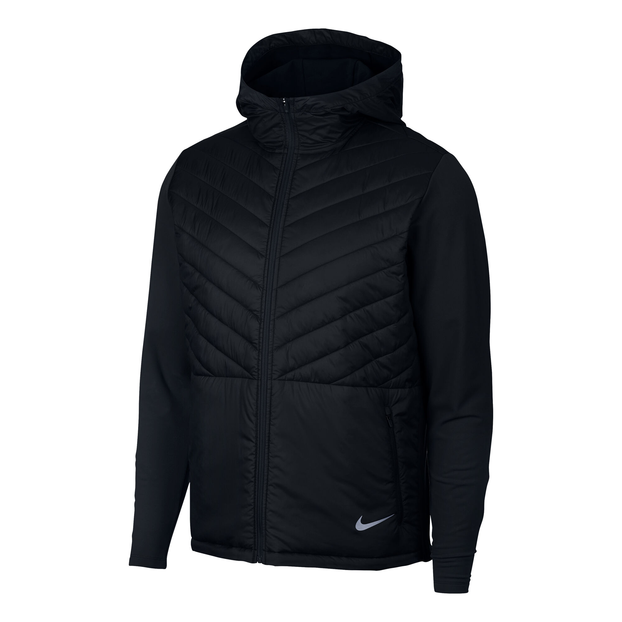 Nike AeroLayer Running Jacket Men Black, Silver | Tennis-Point