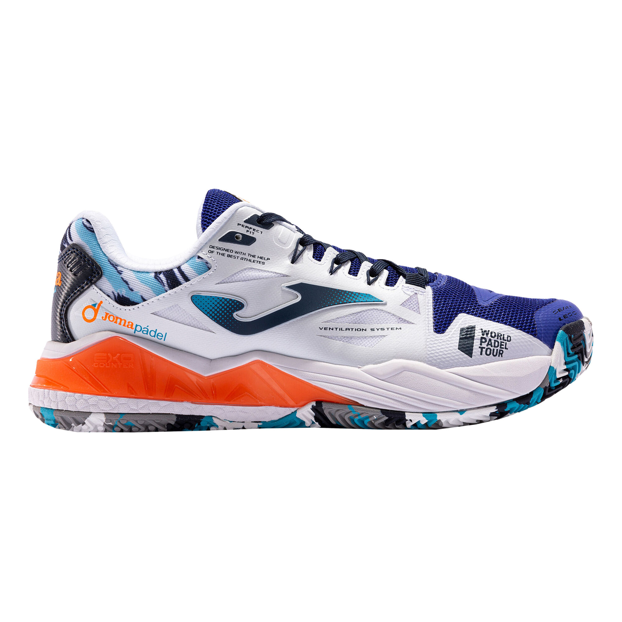 Buy Joma T.SPIN Padel Shoe Men Blue, White online | Padel Point COM