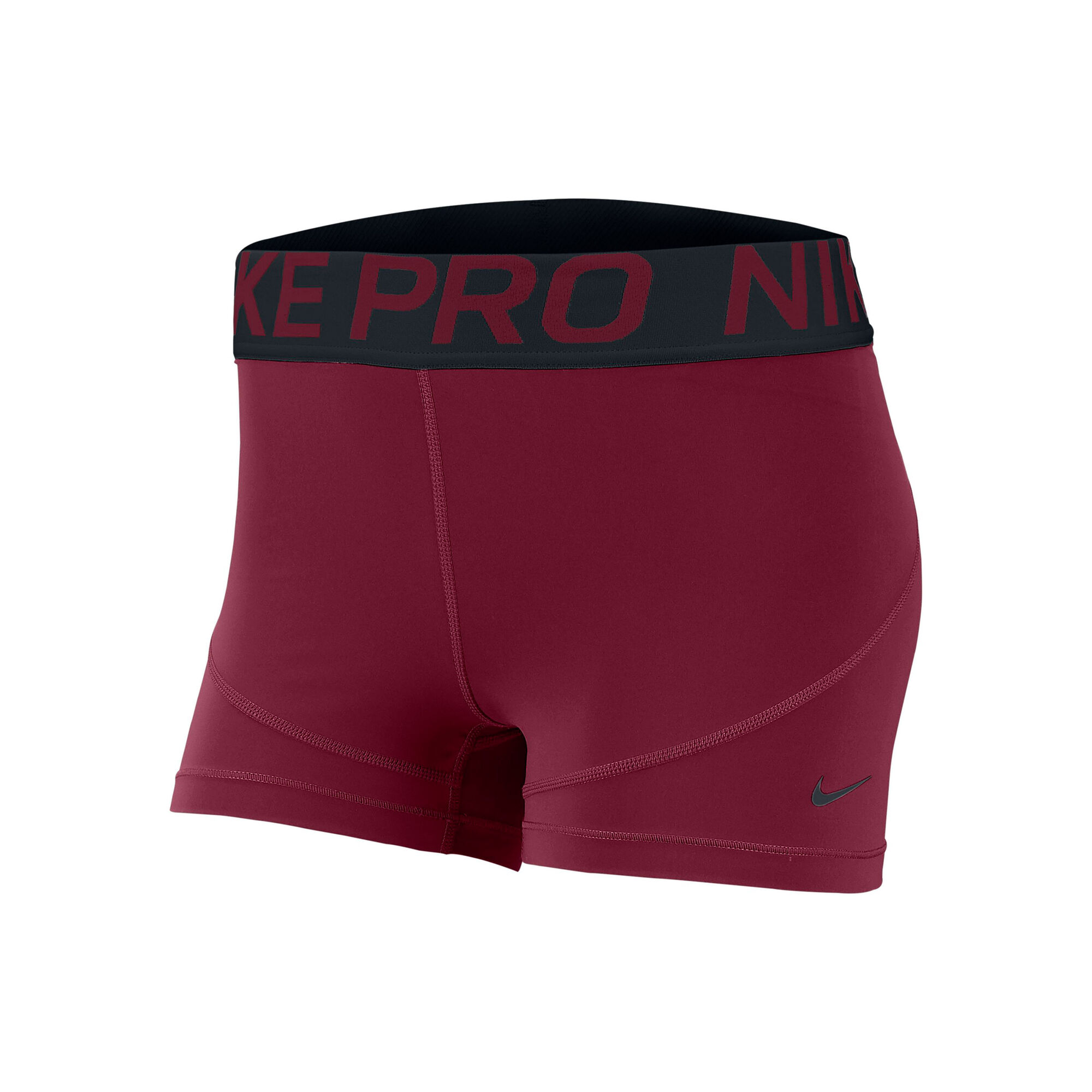Nike Pro Ball Shorts Women Dark Red, Black | Tennis-Point